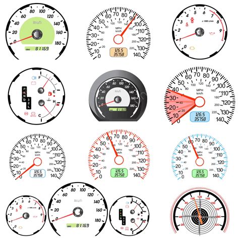 Set Spedometer Mobil Untuk Lalu Lintas Grafik Tachometer Desain Balap Set Spedometer Mobil Untuk Lalu Lintas Grafik Tachometer Desain Balap