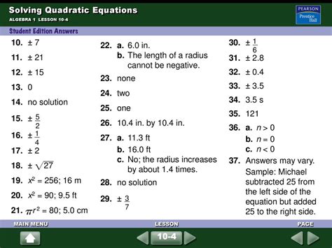Solving Quadratic Equations Ppt Download