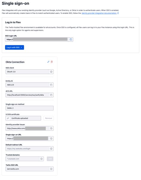 Configuring Sso And Idp In Flex Twilio