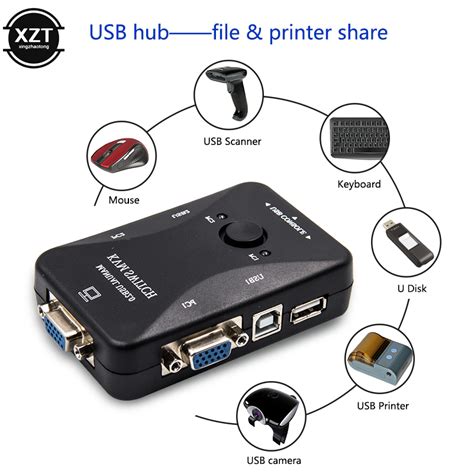 2 Port Usb 2 0 Kvm Switch Vga Svga Splitter Box Fo Grandado