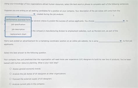 Solved Using Your Knowledge Of How Organizations Attract
