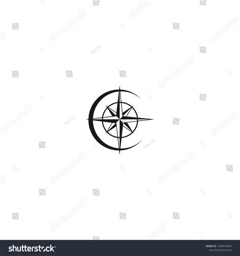 Simple Compass Vector Clip Art Black Vector De Stock Libre De