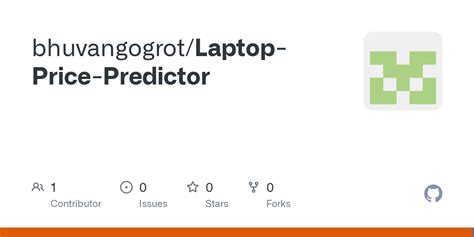 GitHub Bhuvangogrot Laptop Price Predictor