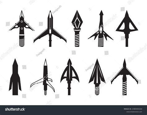 Broadhead Arrow Vector Print Broadhead Arrow Stock Vector Royalty Free