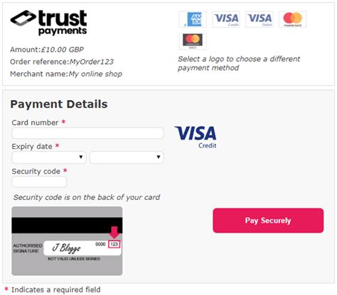Visa Secure Data Field Mandate Required Data Fields Trust Payments