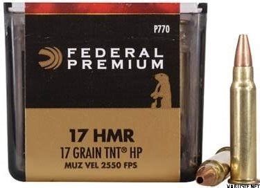 Federal 17 Hmr 17gr Tnt Hp 50kpl 17 Hmr Cartridges