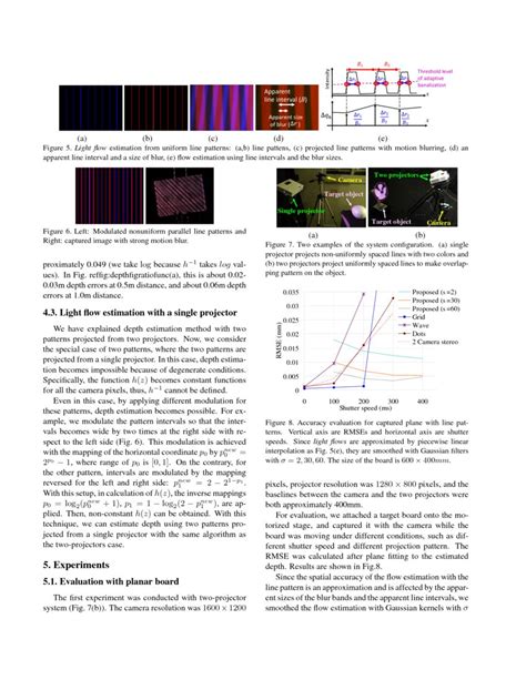 Depth Estimation Using Structured Light Flow Analysis Of Projected