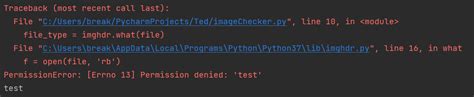 permissionerror [errno 13] permission denied test r computervision