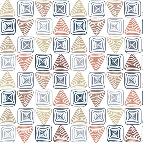 Premium Vector Seamless Pattern Of Doodle Squares And Triangles Abstract Geometric Background