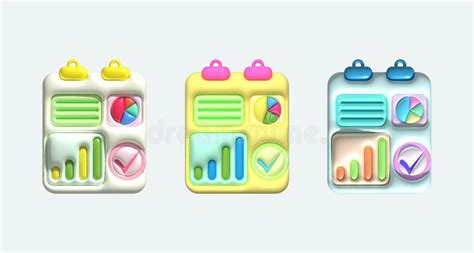 Illustration 3d Data Plan Workflow Graph And Business Goals That