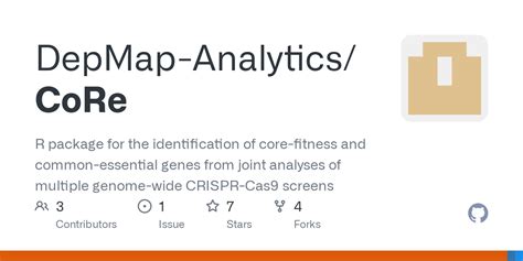 GitHub DepMap Analytics CoRe R Package For The Identification Of Core Fitness And Common