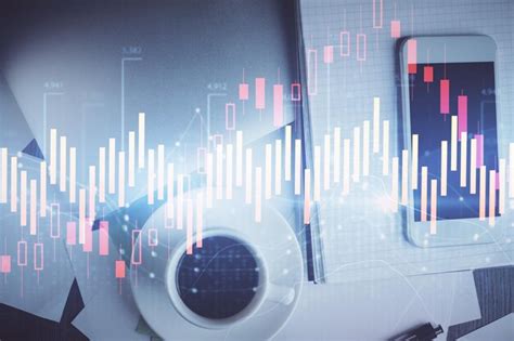 Premium Photo Multi Exposure Of Forex Graph Hologram Over Desktop With Phone Top View Mobile