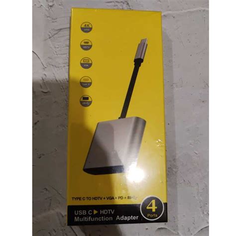 Jual Converter Type C 4 In 1 Hdmi VGA USB 3 0 Type C Shopee Indonesia