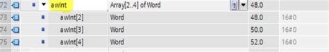 unknown datatype for field unknown data not handling type word