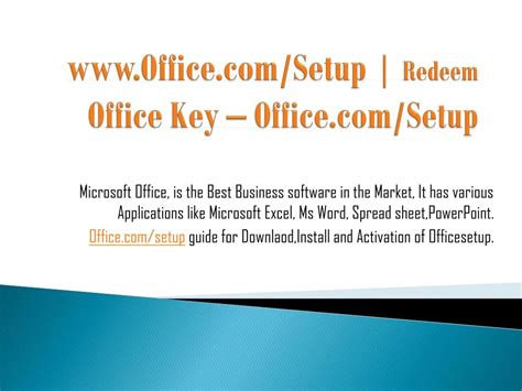 PPT Office Com Setup Enter Product Key For Activation PowerPoint Presentation ID 8076796