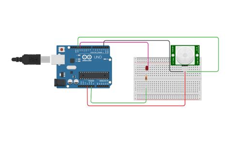 Circuit Design Sensor Pir David Pinzón 10f Tinkercad