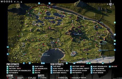 Escape From Tarkov Woods Map Extraction Woods Map With Labels New