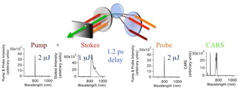 The Pump Stokes And Probe Pulses Are Focused From Three Corners Of A Download Scientific