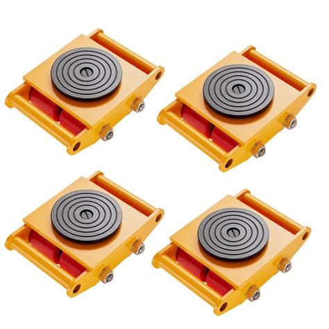 4pcs Heavy Duty 8t Machinery Mover Dolly Machine Moving Skate Cargo Tr