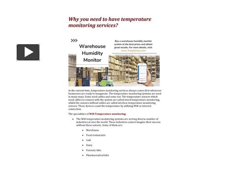 Ppt Why You Need To Have Temperature Monitoring Services Powerpoint Presentation Free To