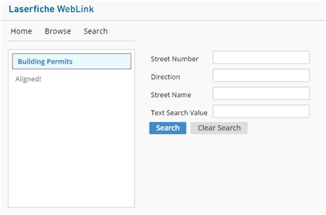 Input Alignment In Weblink Search Forms Laserfiche Answers