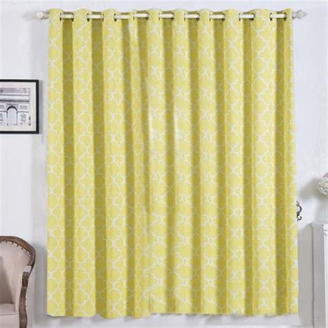 Buy Lattice Pattern Curtains Pack Of 2 White And Yellow Trellis