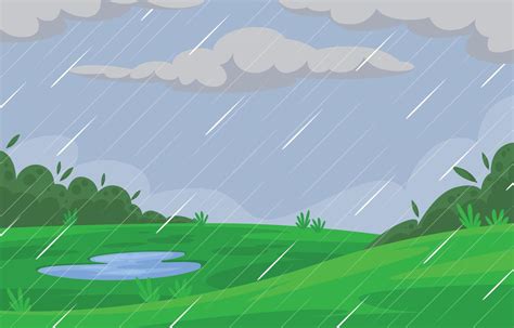 Raining In The Garden Background Design 7385334 Vector Art At Vecteezy