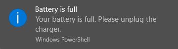 GitHub Malja Full Battery Notification Working Not Maintained A PowerShell Script Which