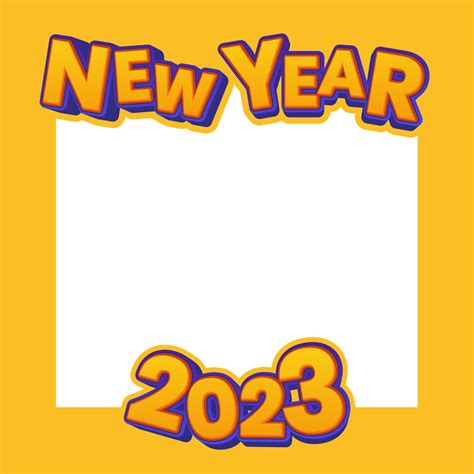 Happy New Year Social Media Template New Year 2023 Frame For Social
