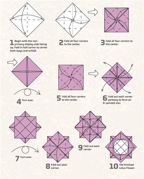 Printer Paper Origami Lotus Flower