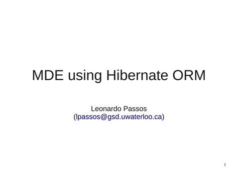 Hibernate Ppt