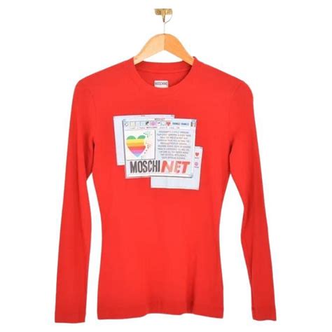 Moschino Jeans 1990s Apple Mac Print White Long Sleeve T Shirt Sweater For Sale At 1stdibs