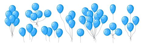 Blue Balloons Vector Art Icons And Graphics For Free Download