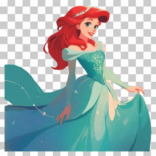 Princess Ariel Elegant Princess Outline Png