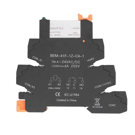 Dc Control Ac Ultra Thin Relay Din Rail Mount Solid State Relay Module Spdt Contact 6a 624v