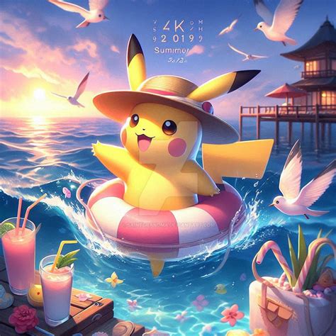 Pikachu In Swimming Pool Pokemon 3 By Saintgrandma On Deviantart