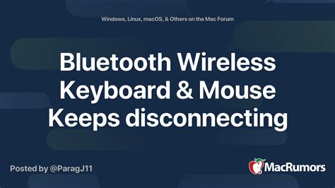 bluetooth wireless keyboard and mouse keeps disconnecting macrumors forums