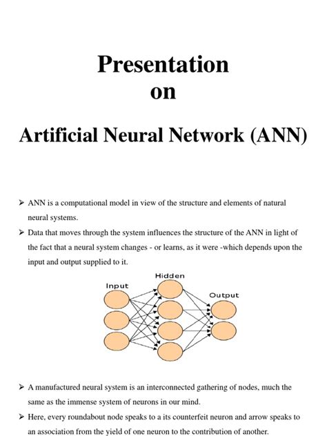 Presentation On Artificial Neural Network Ann Pdf Neuron Artificial Neural Network
