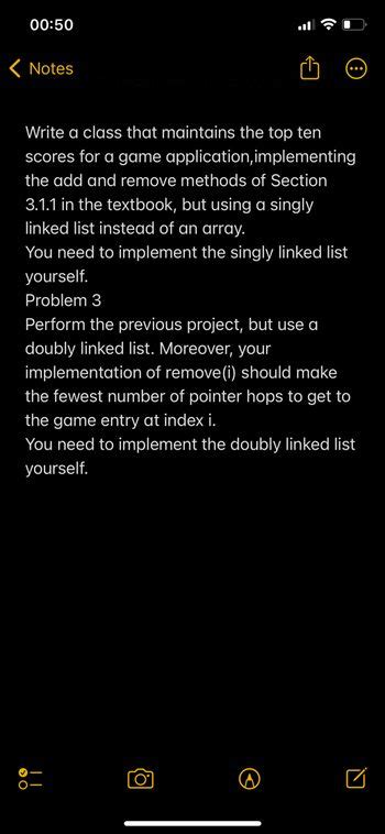 Answered Notes Write A Class That Maintains The Top Ten Scores For