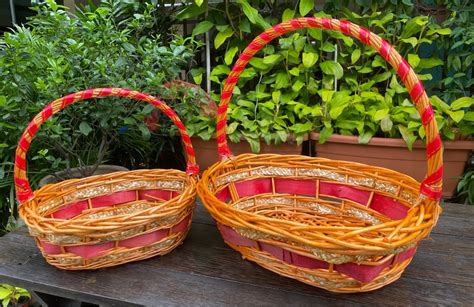 Rattan Cane Baskets Food And Drinks T Baskets And Hampers On Carousell