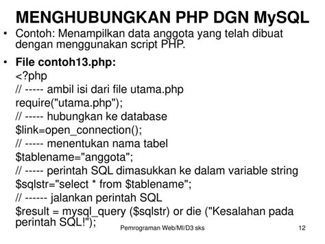 pemrograman web mi d3 sks ppt download
