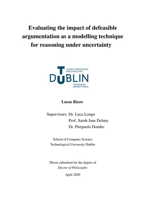Pdf Evaluating The Impact Of Defeasible Argumentation As A Modelling