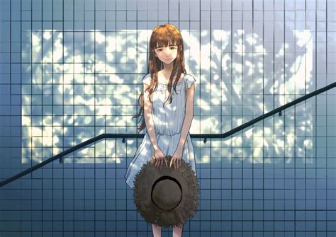 Safebooru 1girl Brown Eyes Brown Hair Choppy Bangs Closed Mouth