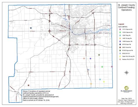 St Joseph County Cafo Map