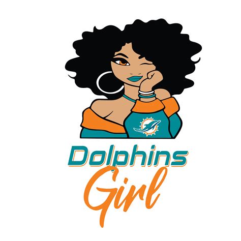 Miami Dolphins Girl Svg Miami Dolphins Svg Nfl Svg Sport Inspire