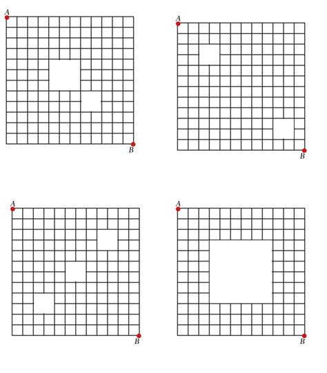 combinatorics number of ways through a modified grid mathematics
