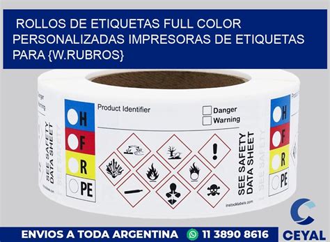 ROLLOS DE ETIQUETAS FULL COLOR PERSONALIZADAS Impresoras De Etiquetas Para W Rubros Imprimir