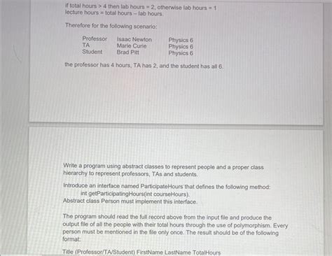 Solved Please Make Sure Interfaces And Polymorphism Is Used