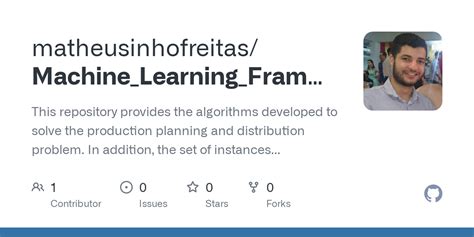 Github Matheusinhofreitasmachinelearningframework This Repository