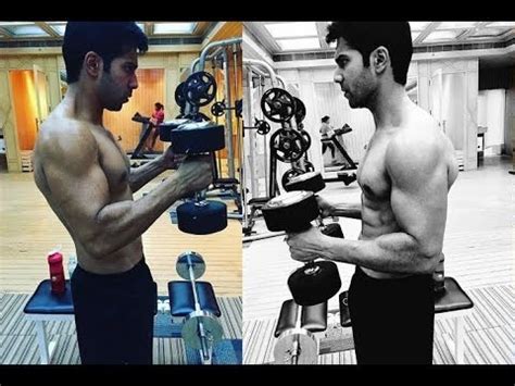 Varun Dhawans Bodybuilding Gym Workout Video Bollywood Inside Out